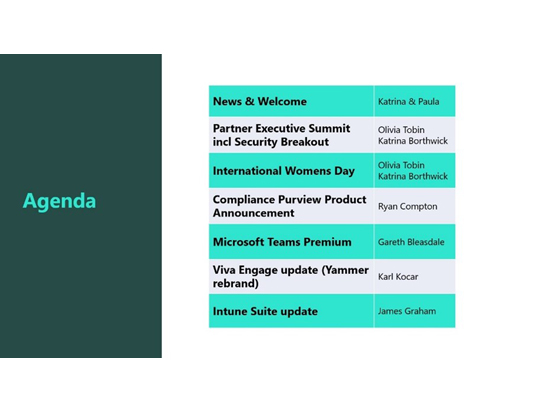 Microsoft UK Modern Work and Security Community Call Resources